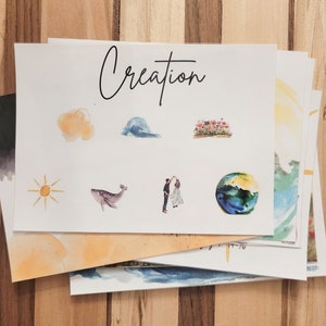 Days of Creation Flashcards - Etsy
