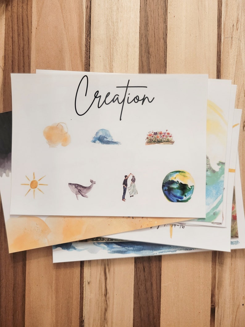Days of Creation Flashcards - Etsy