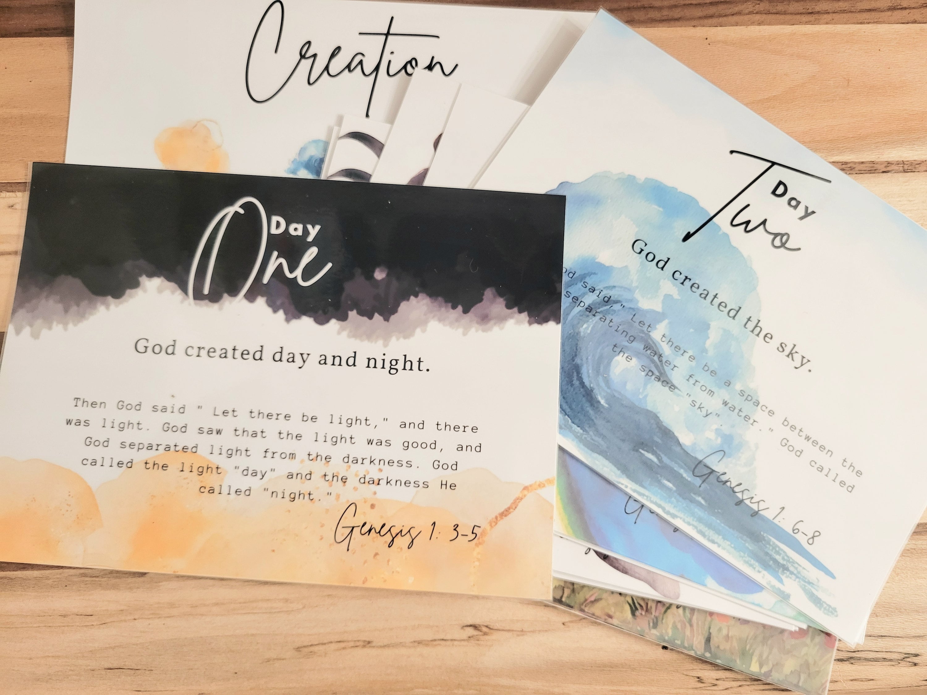 Days of Creation Flashcards - Etsy