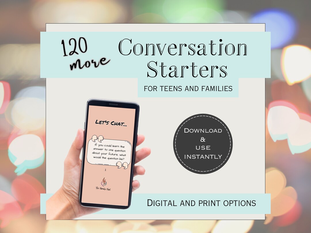 120+ Conversation Starters | Conversation Cards | Family Game Night ...