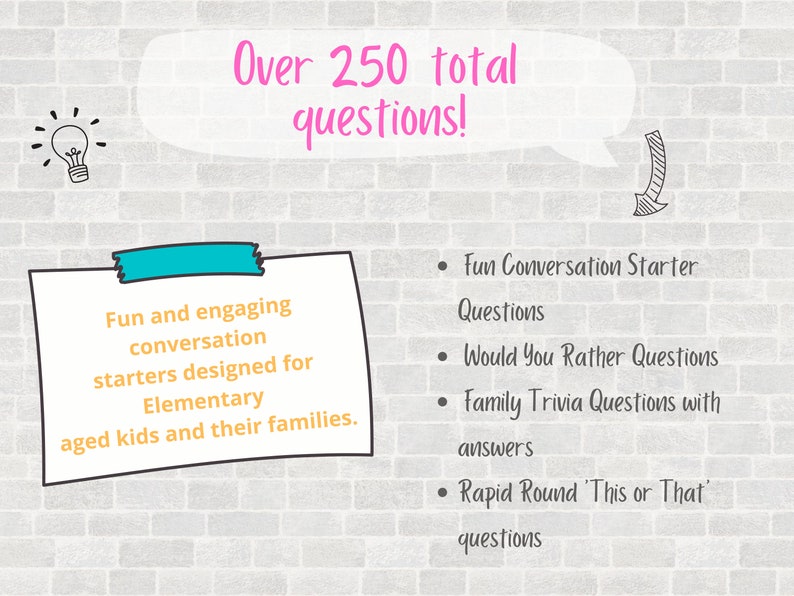 250 Conversation Starter Cards Bundle Discussion Questions/cards Kids ...