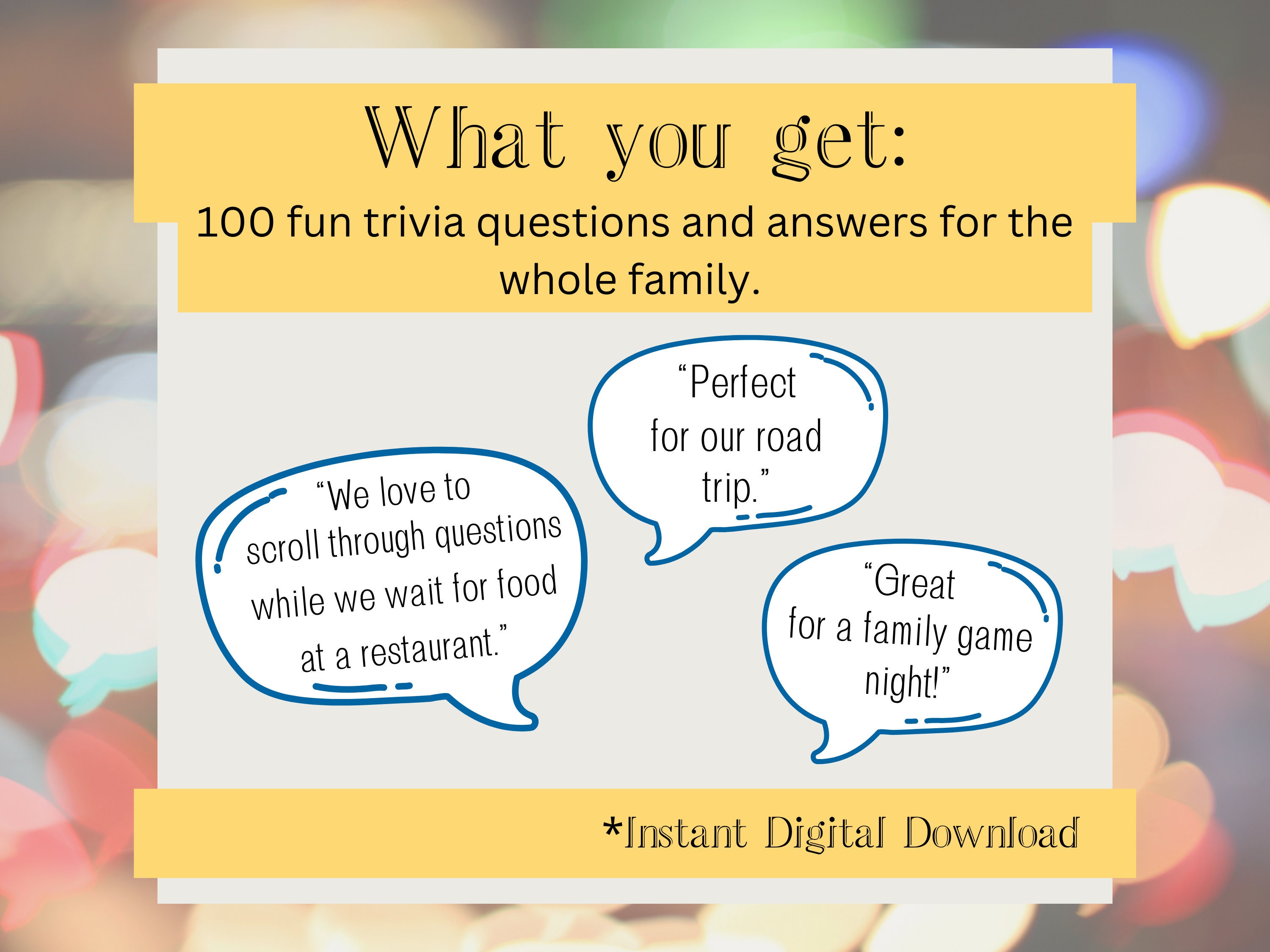 Family Games | Game Night Trivia | Family Game Night | Conversation ...