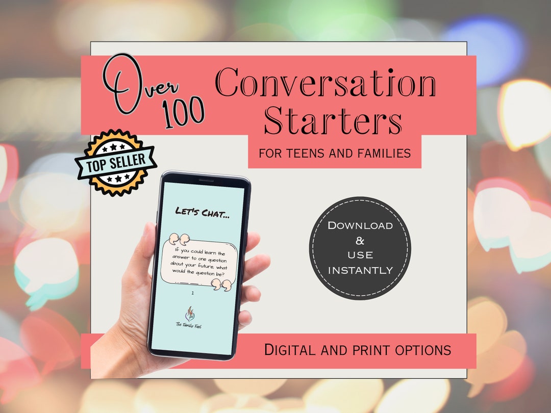 Conversation Starters | 100 Conversation Cards | Family Game Night ...