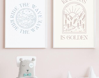 Mindfulness- Ride the Wave- A4 Archival Quality Art Print - Etsy