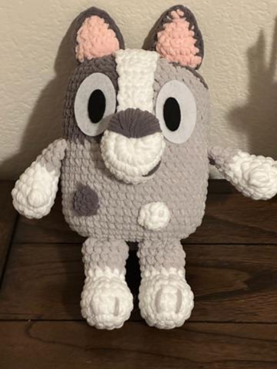 Grey Dog Plushie Inspired by Muffin - Etsy