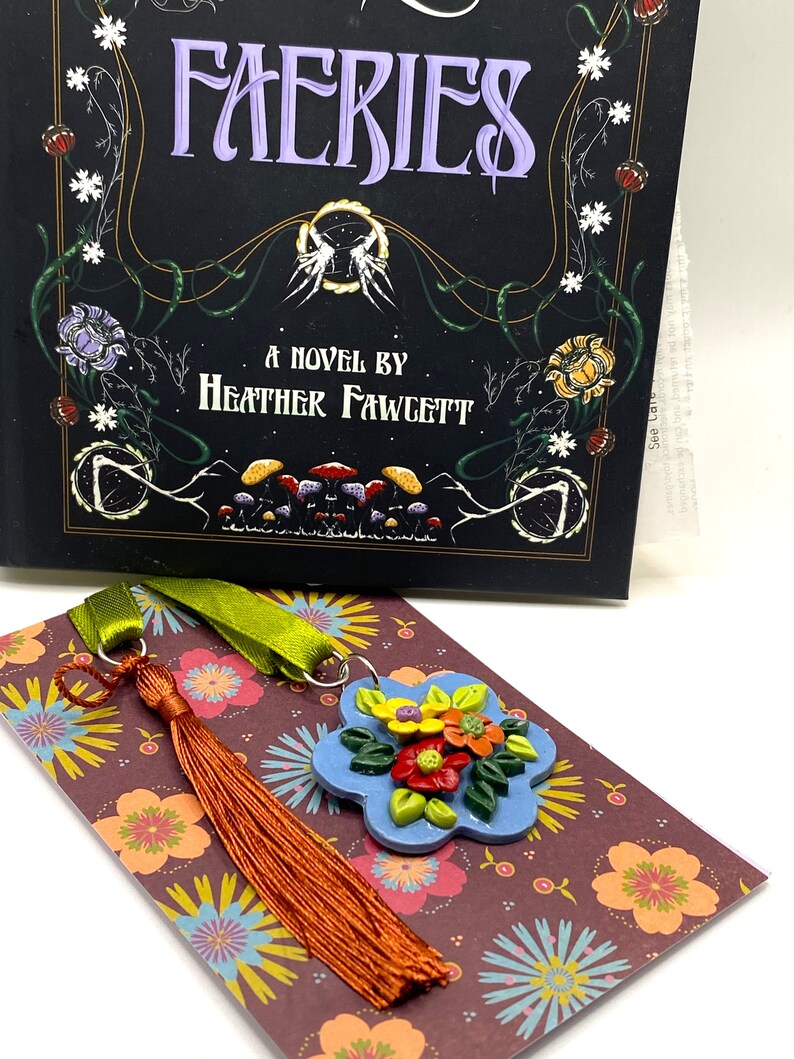 Handmade Fancy Floral Polymer Clay Bookmark - Etsy