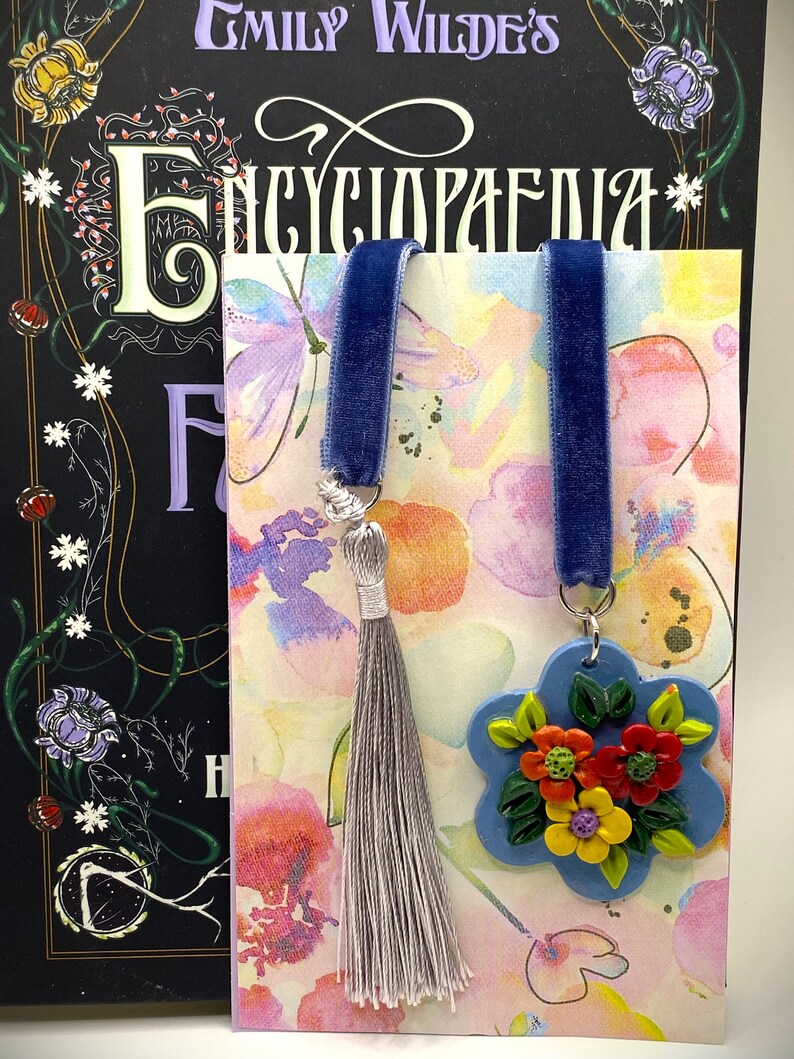 Handmade Fancy Floral Polymer Clay Bookmark - Etsy