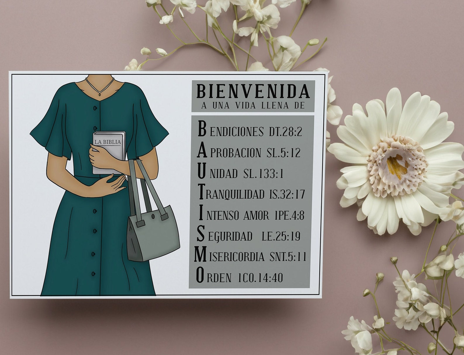 Tarjeta De Bautismo Testigo De Jehová, Regalo Para Hermana, Dedicación ...