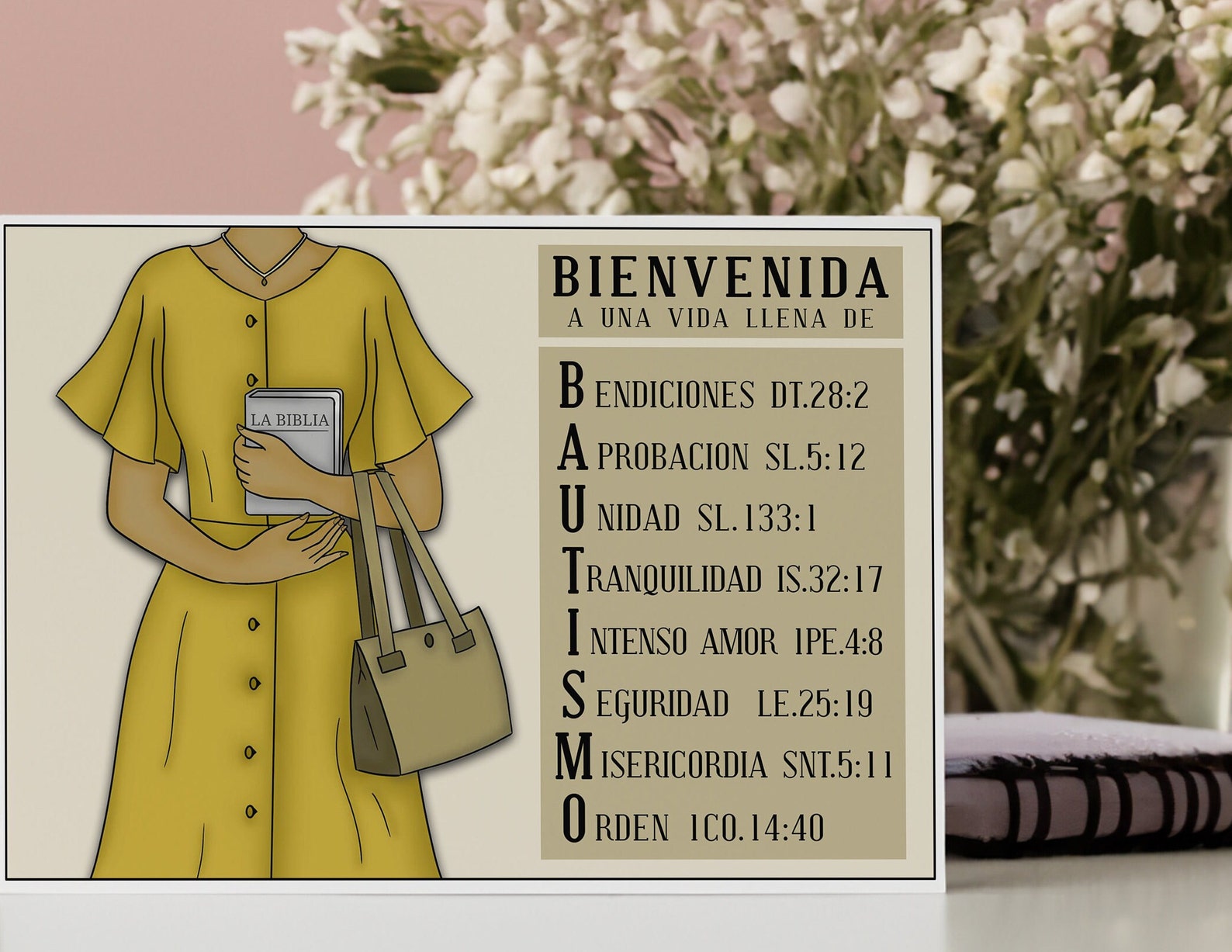 Tarjeta De Bautismo Testigo De Jehová, Regalo Para Hermana, Dedicación ...