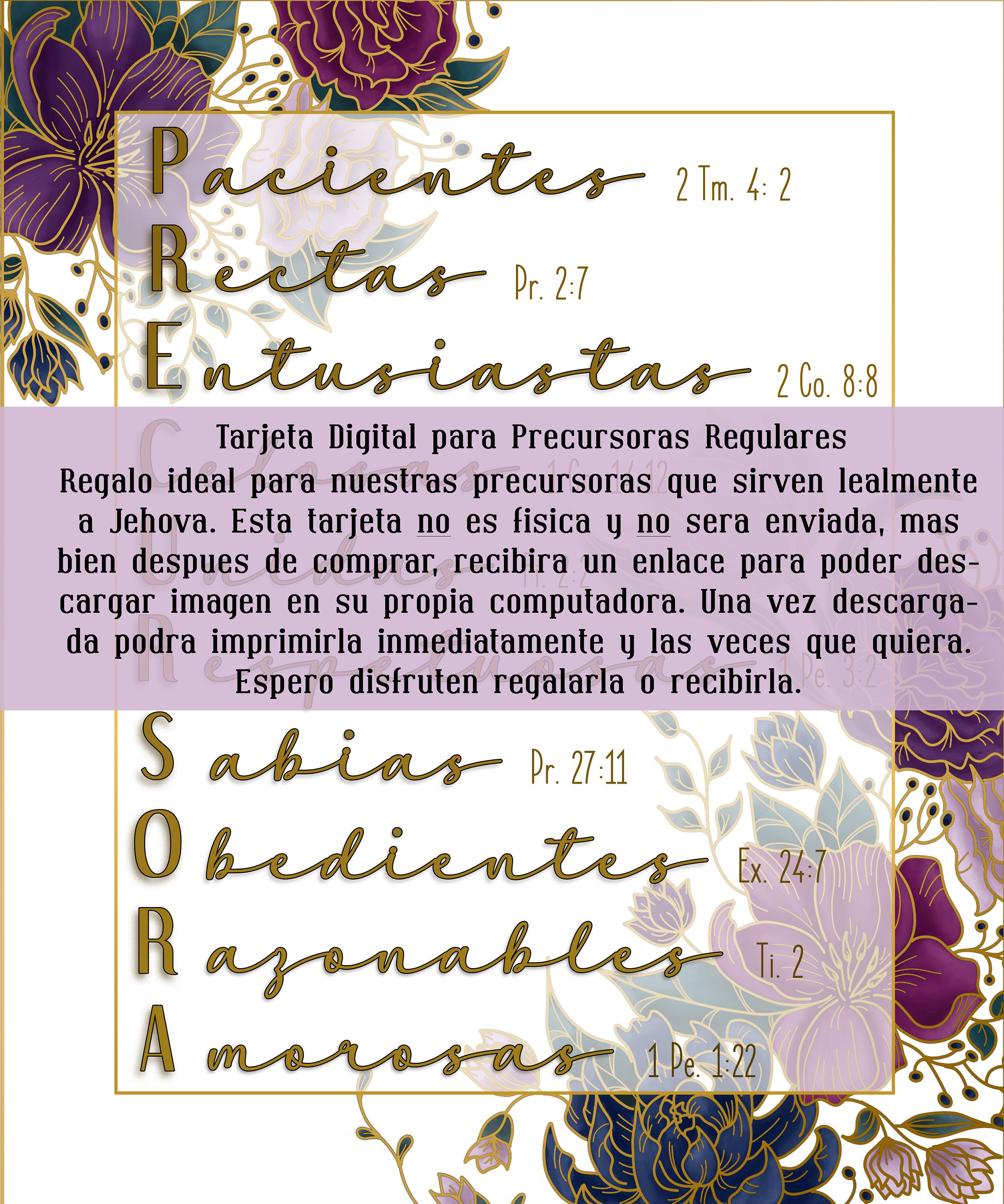JW Testigos De Jehova Precursor Regular, Targeta, Regalo, Ideas ...