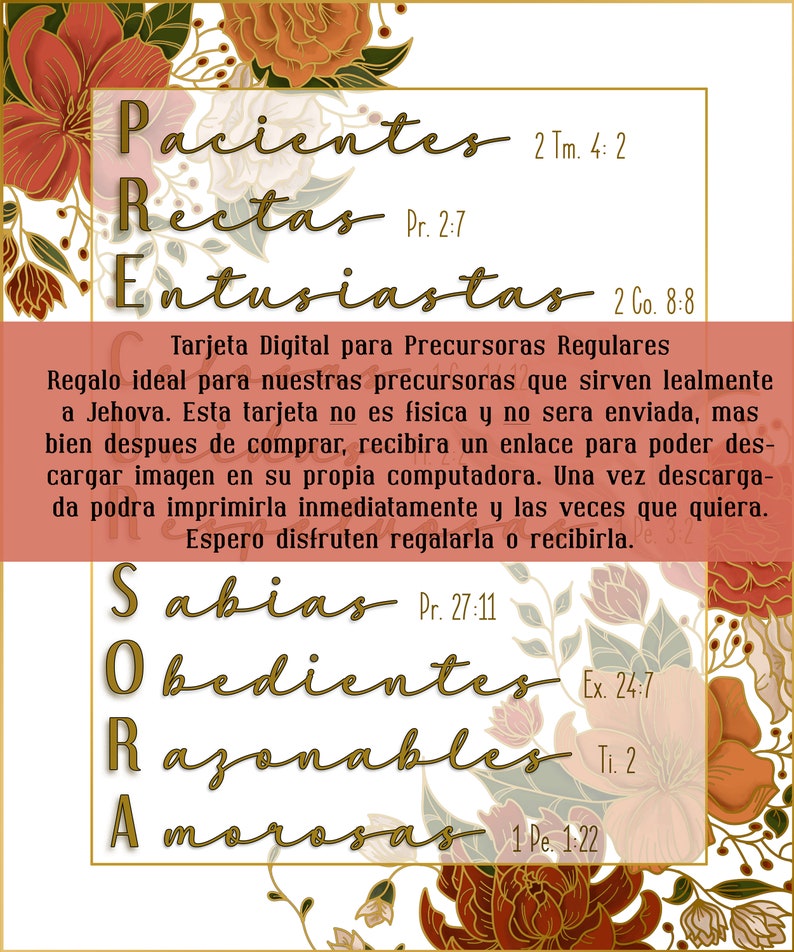 JW Testigos De Jehova Precursor Regular, Targeta, Regalo, Ideas ...
