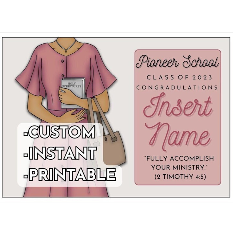 JW Custom Pioneer Greeting Cards, Regular Pioneer School, Meeting 2024 ...