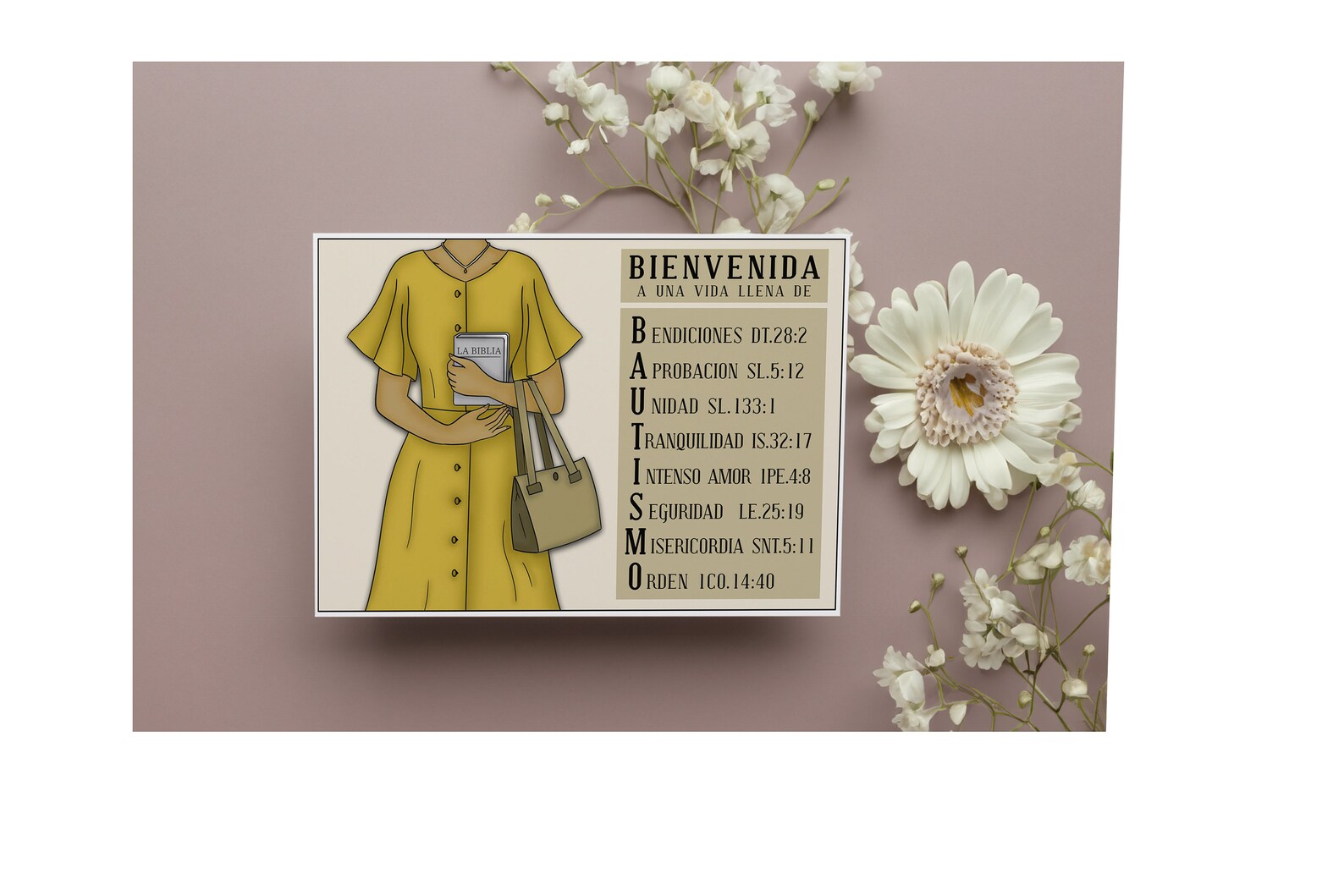Tarjeta De Bautismo Testigo De Jehová, Regalo Para Hermana, Dedicación ...