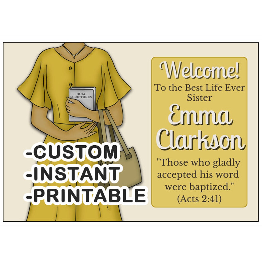 Custom JW Baptism Card, Personalize Assembly Gift 2024, Thank You Gifts ...