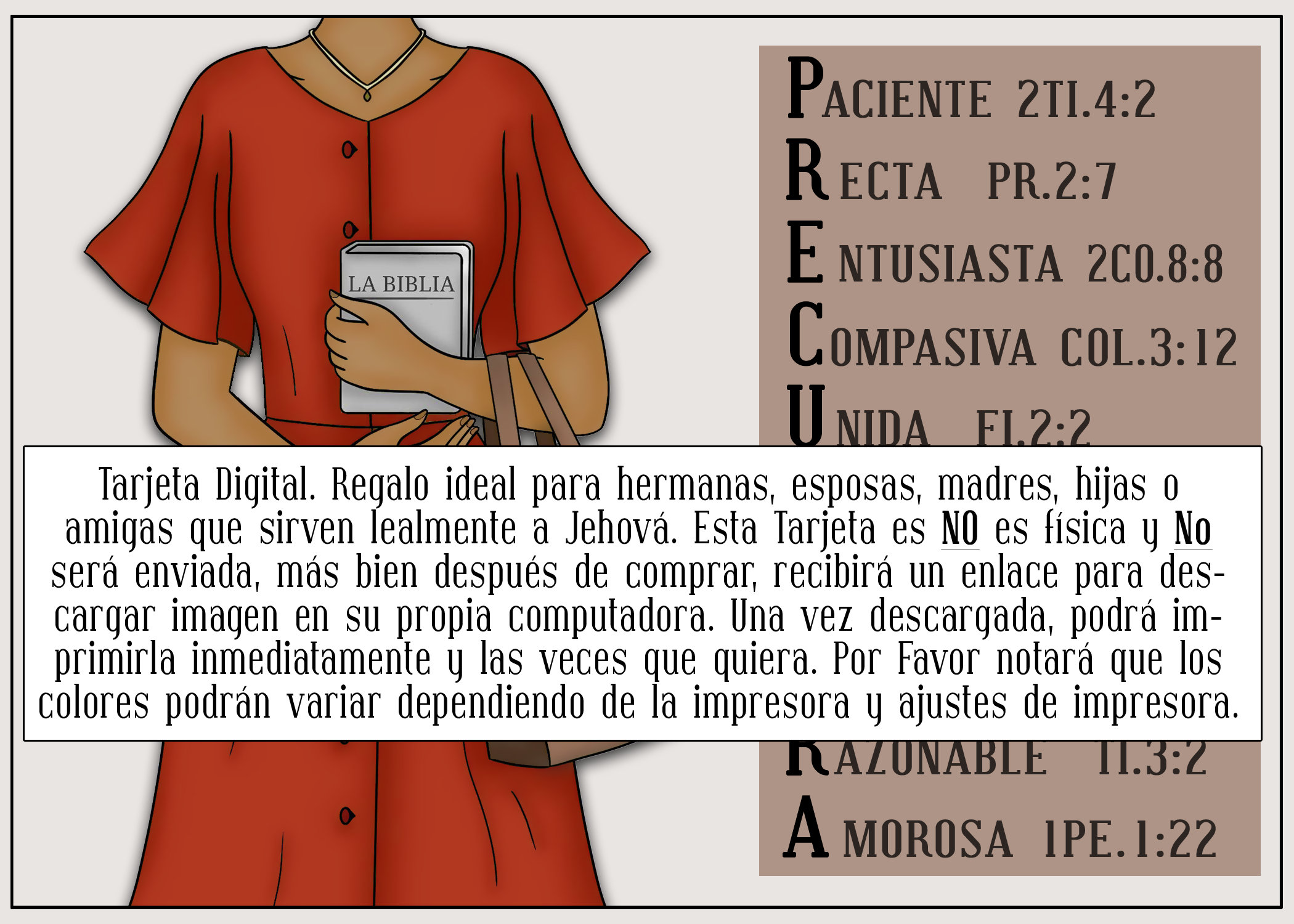 Escuela De Precursor 2024 Digital JW Card Precursoras Regulares Testigo ...