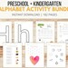 Preschool + Kindergarten Alphabet Bundle, Activity Worksheets, Coloring ...
