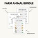 Preschool + Kindergarten Farm Animal Bundle, Activity Worksheets ...