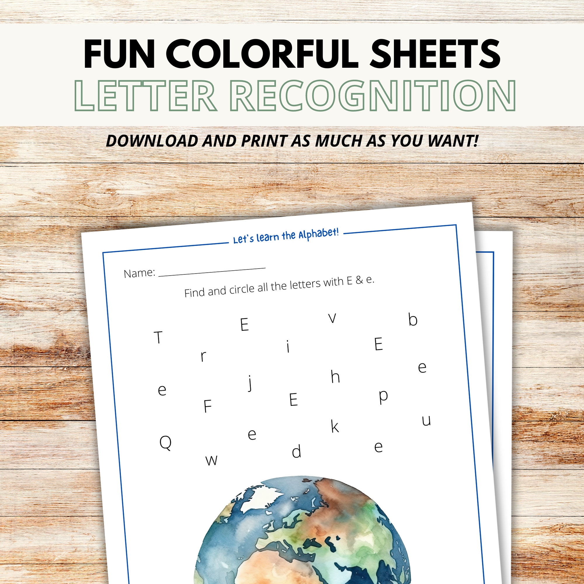 Preschool Kindergarten Alphabet Bundle, Activity Worksheets, Coloring ...