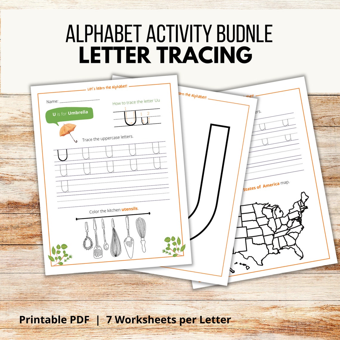 Preschool Kindergarten Alphabet Bundle, Activity Worksheets, Coloring ...