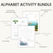 Preschool + Kindergarten Alphabet Bundle, Activity Worksheets, Coloring ...