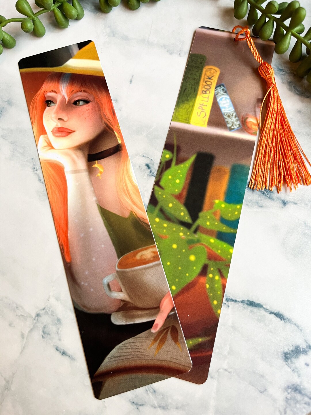 Herbal Witch Bookmark Double Sided Bookmark Witchy - Etsy