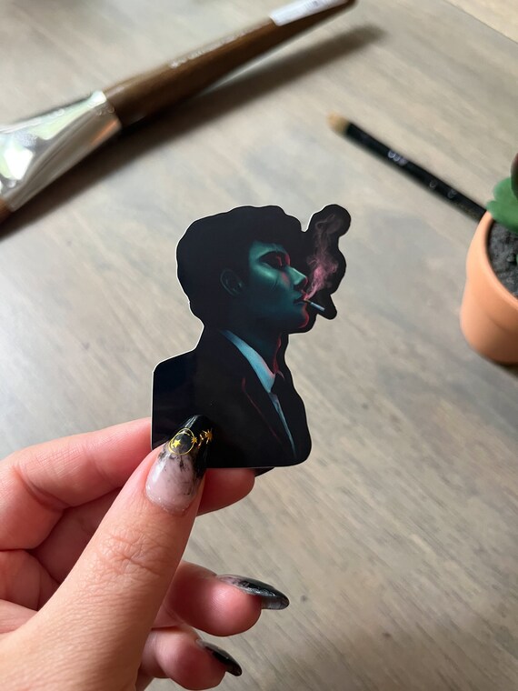 Neon Smoke Sticker 2x2.7 Comic Fanart Smoking - Etsy