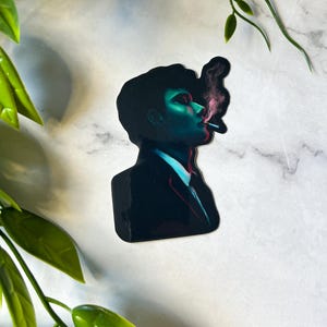 Neon Smoke Sticker| 2x2.7"| Comic | Fanart | Smoking | Neon ...