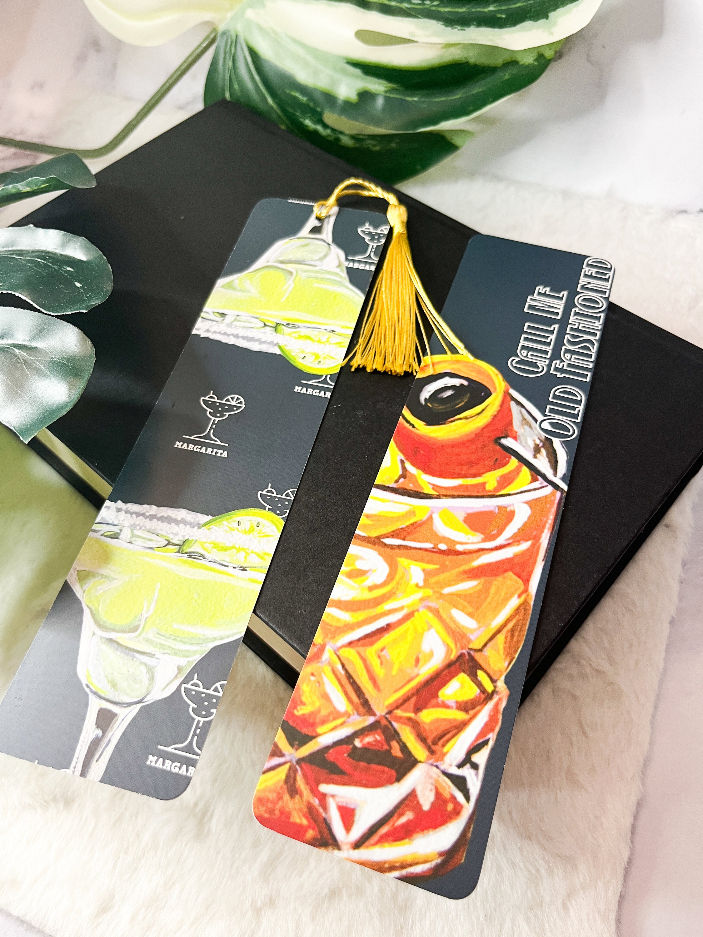 Cocktail Gouache Painting Bookmark Call Me Old Fashioned Bookmark ...