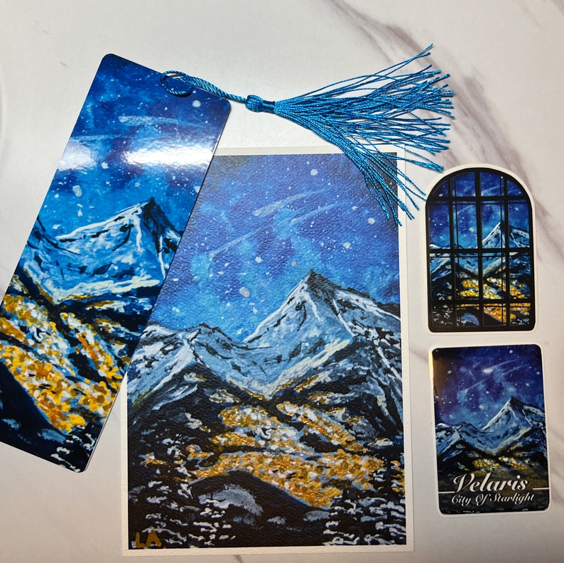 ACOTAR Velaris Bundle Print Double Sided Bookmark 2 - Etsy