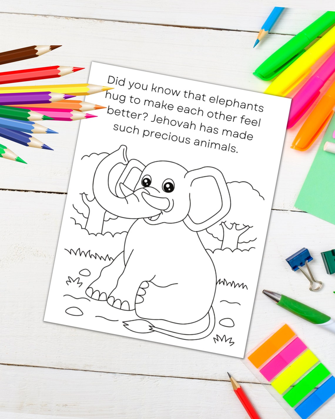 Jehovah Loves Animals Printable Coloring Book JW Educational - Etsy