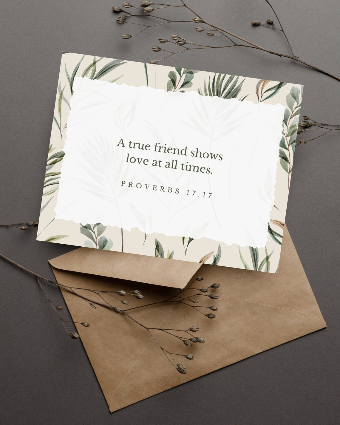 Friendship Scripture Cards Pack of 5 | Digital Printable Thank You ...