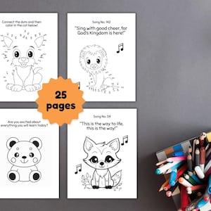 JW Toddlers ages 2-5 Eagerly Wait for Jehovah 26 Page Coloring Book 2023 Circuit Assembly ...