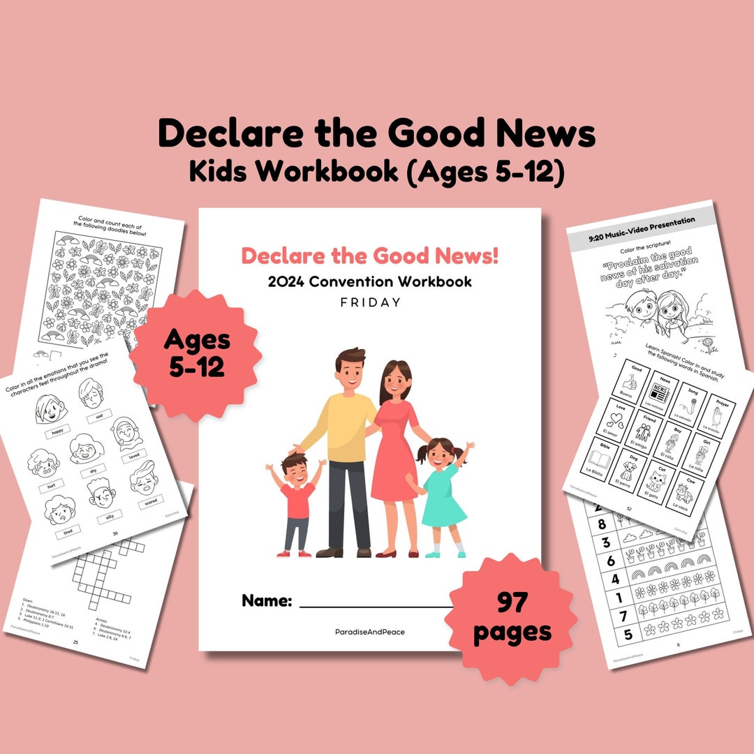 JW Kids Declare the Good News Workbook, Activities for Ages 5-12 2024 ...