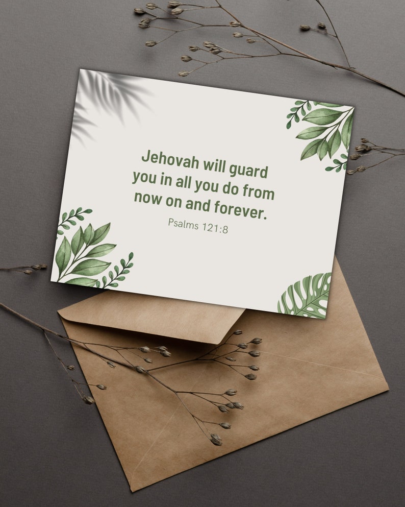 Jehovah's Witness Scripture Postcard Pack of 5 | Digital Printable ...