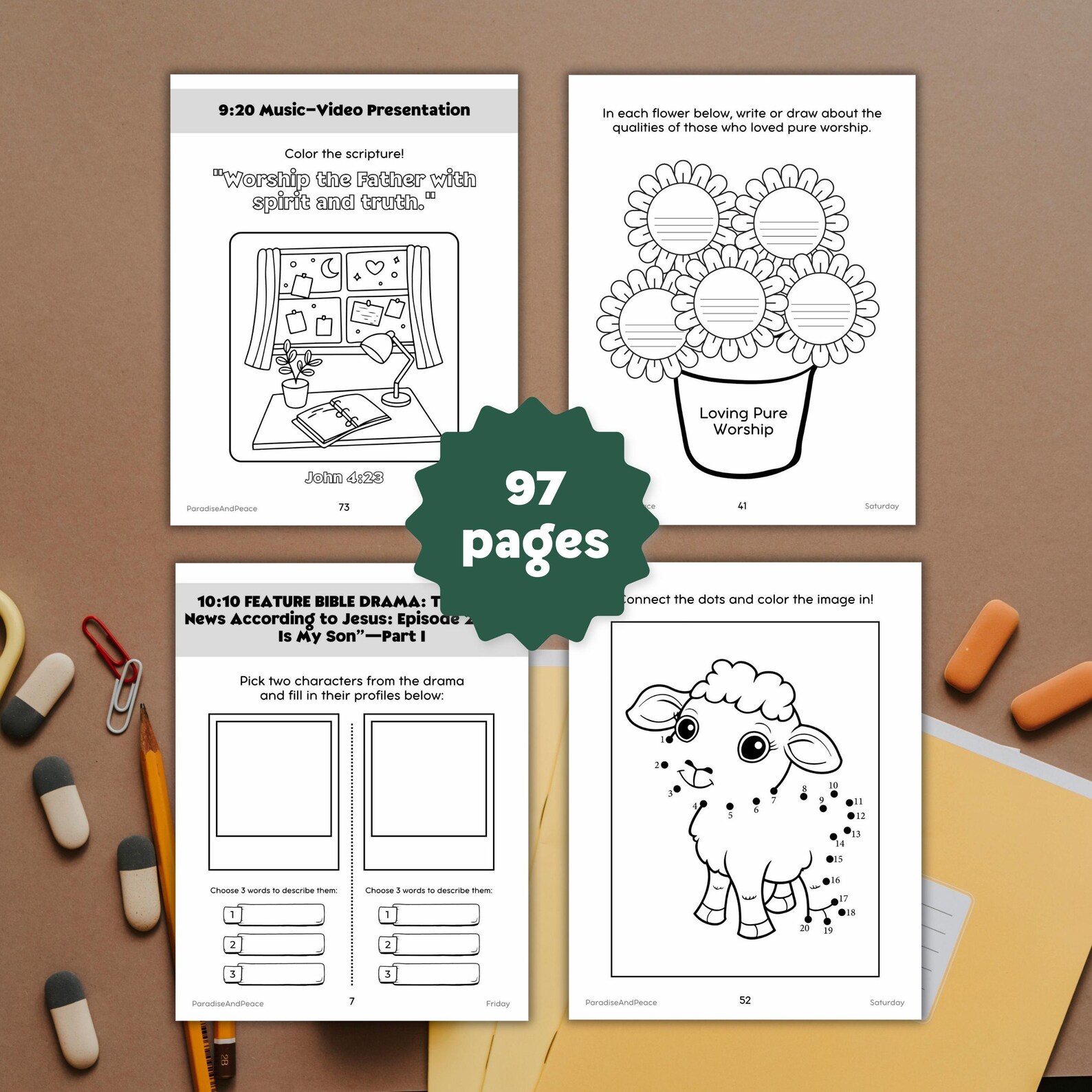 JW Kids (ages 5-12) Pure Worship 97 Page Activity Workbook | 2025 ...