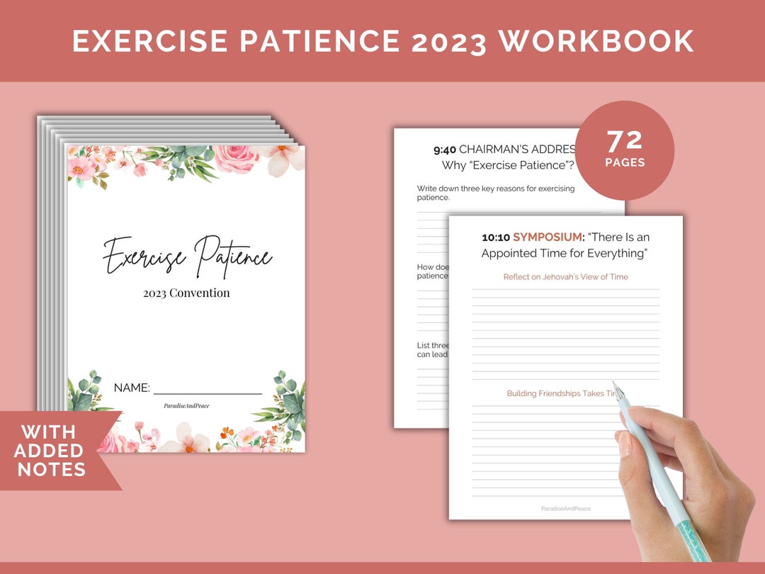JW Exercise Patience 2023 Convention Workbook 68 Questions - Etsy