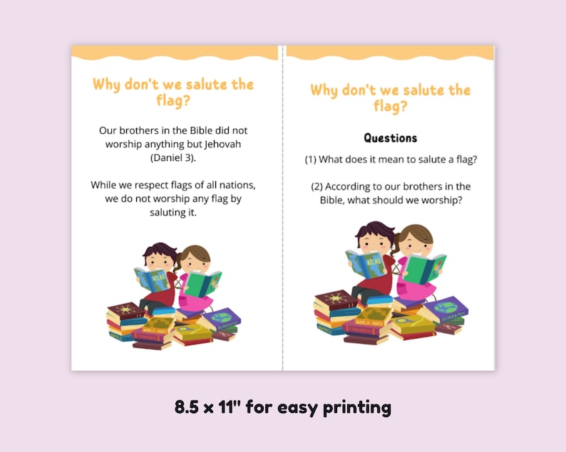 JW Kids FAQ Mini Lessons | Jehovah Witness Printable Explanations for ...