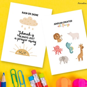 JW Kids Educational Cards | Jehovah's Witness Printable Notes for ...