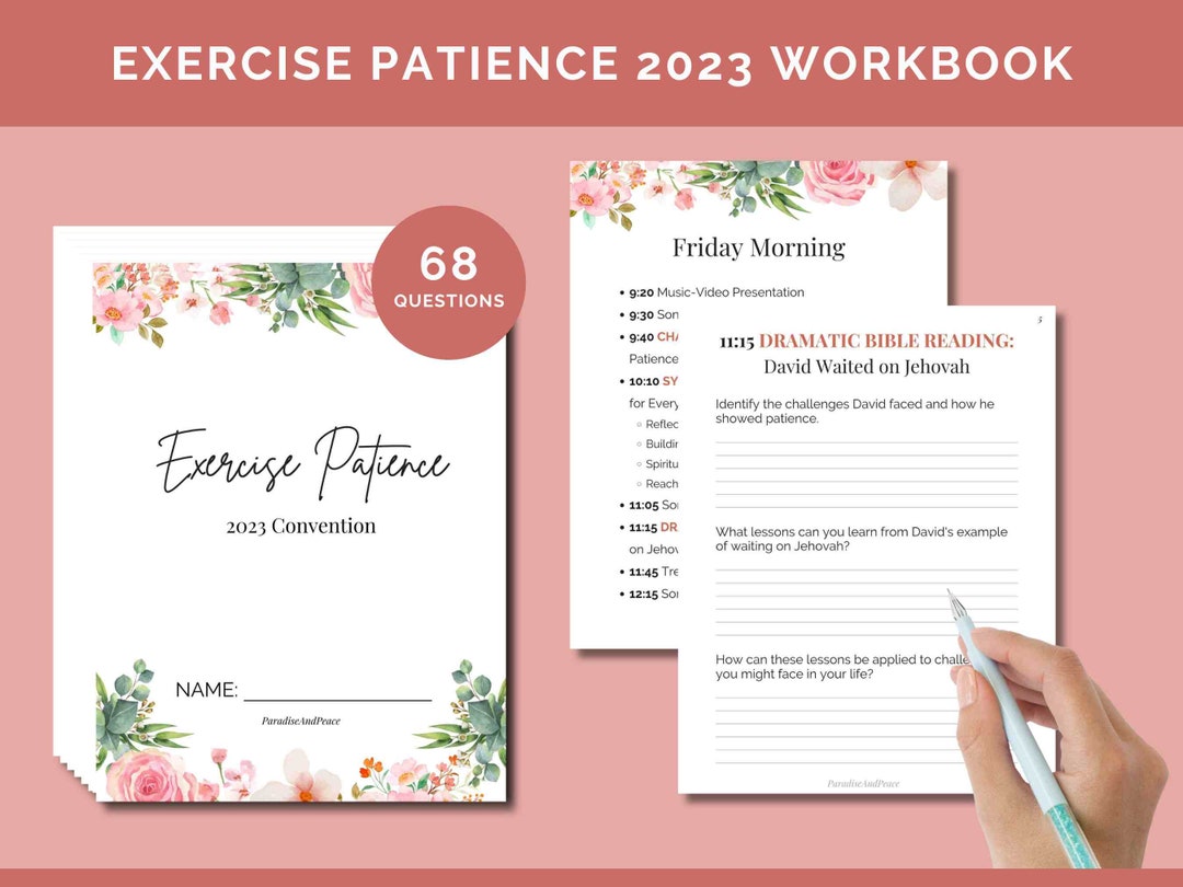JW Exercise Patience 2023 Convention Workbook 68 Questions - Etsy