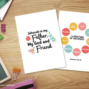 JW Kids Educational Cards | Jehovah's Witness Printable Notes for ...