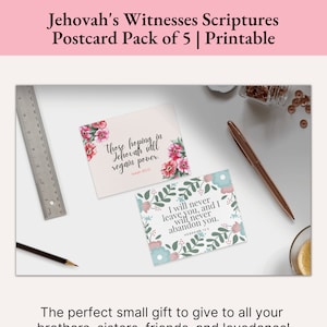 Jehovah's Witness Scripture Postcard Pack of 5 | Digital Printable ...