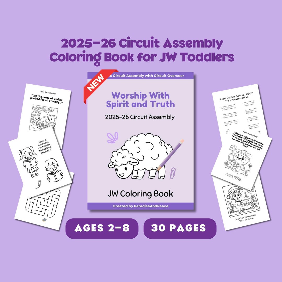 2025 Circuit Assembly W/ Circuit Overseer JW Coloring Book, Worship ...