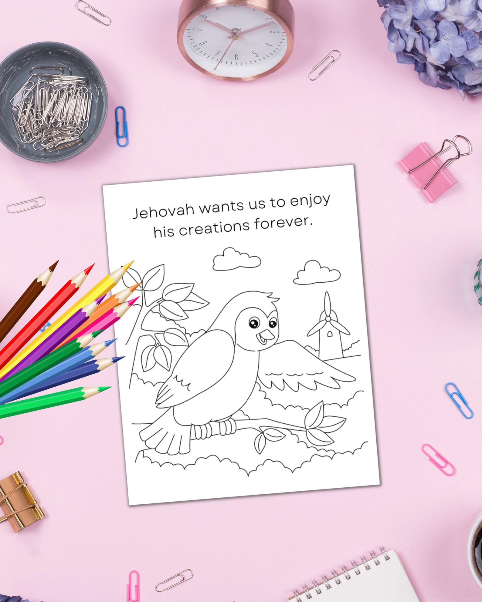 Jehovah Loves Animals Printable Coloring Book JW Educational - Etsy