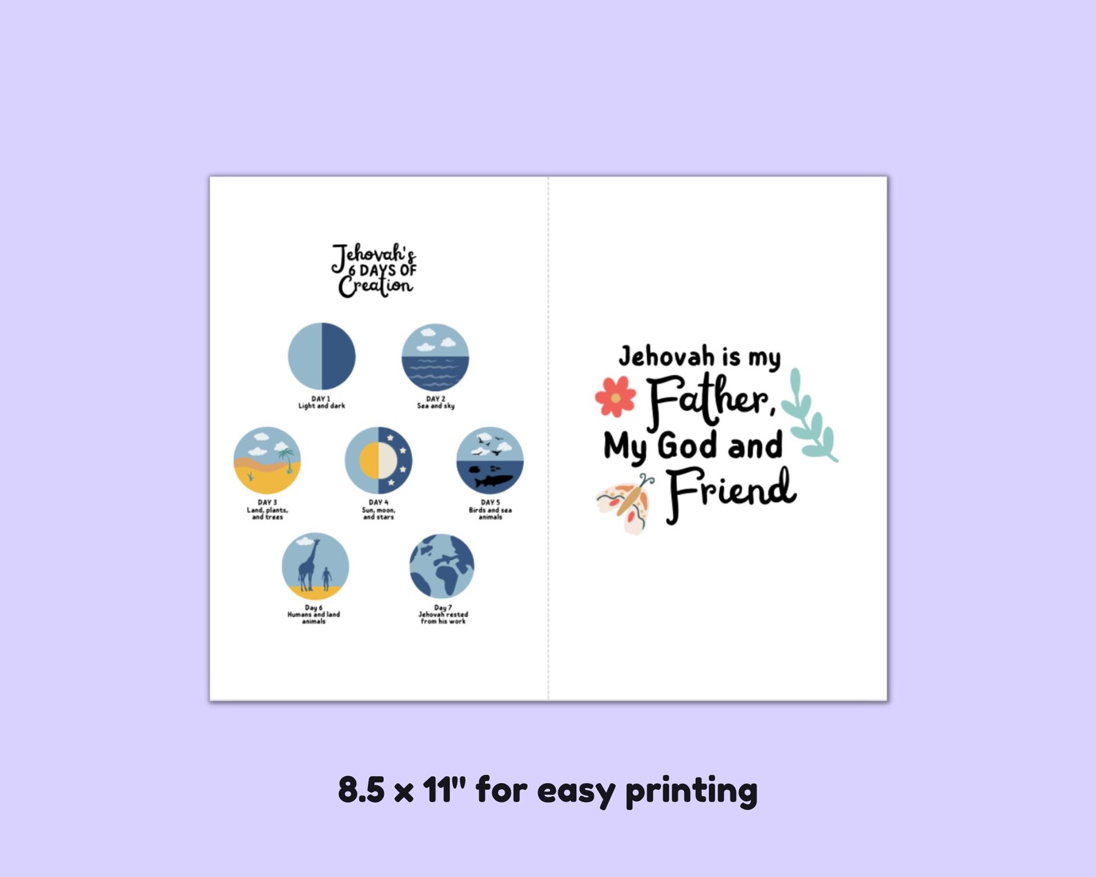 JW Kids Educational Cards | Jehovah's Witness Printable Notes for ...