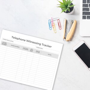 JW Telephone Witnessing Tracker | Jehovah's Witness Field Service ...