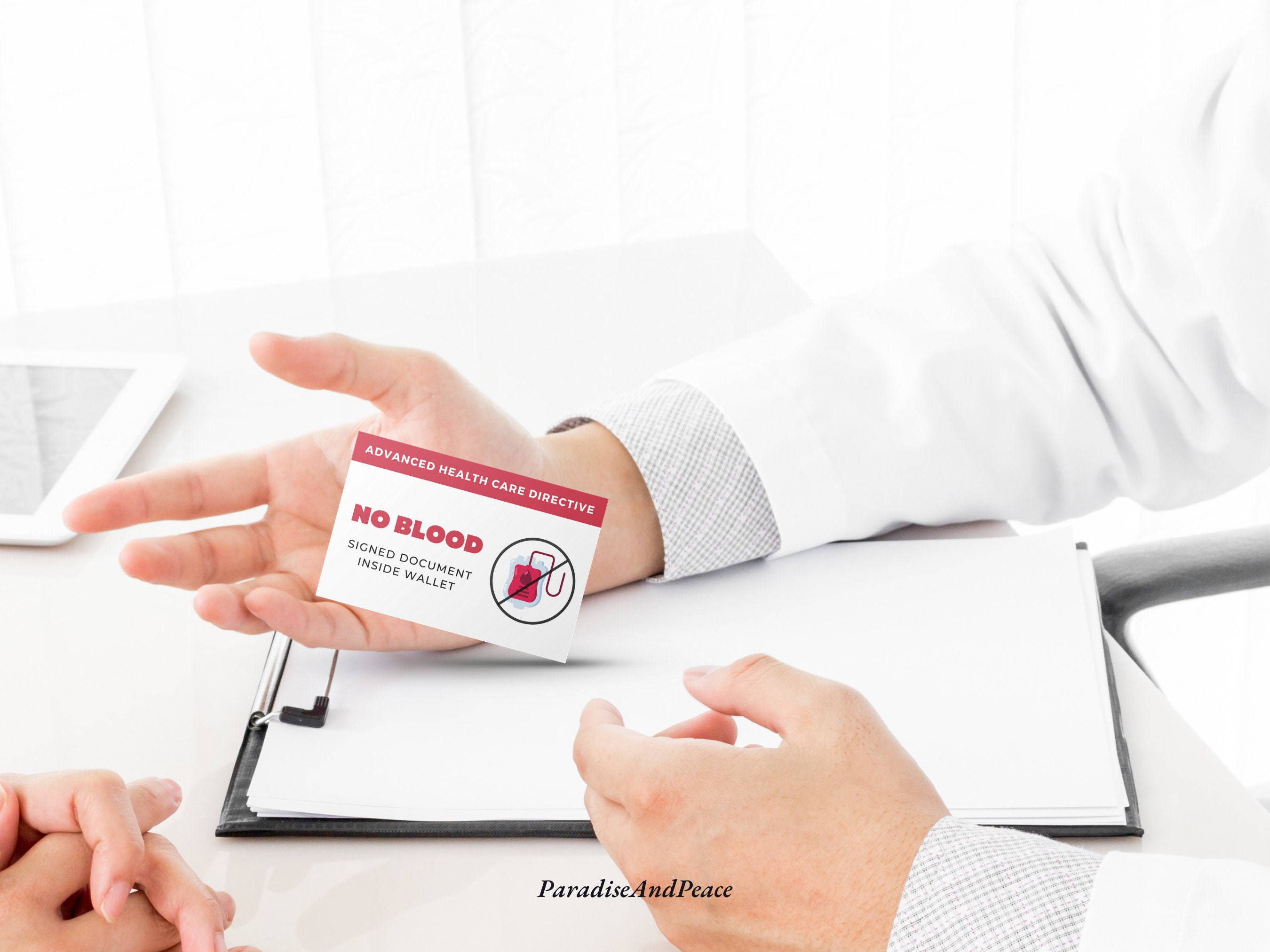 No Blood Medical ID Card – Sheet of 4 | JW Jehovah Witness No ...