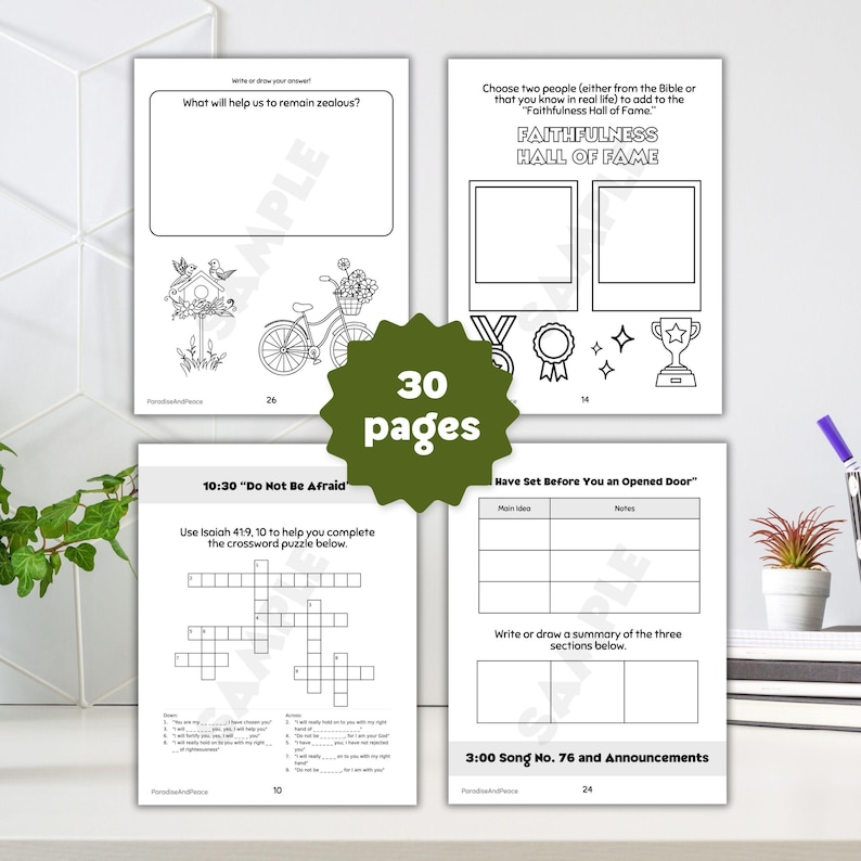 JW Kids 2025-26 Circuit Assembly Activity Workbook, "hear What the ...