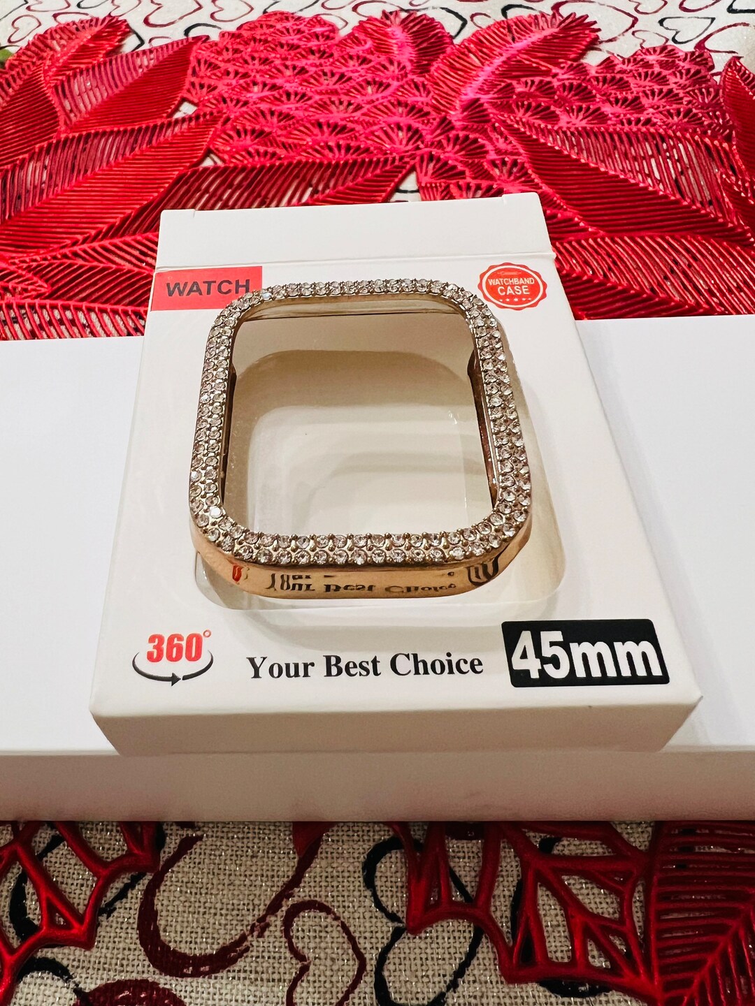 Rhinestones Face Cover for Apple Watch 45mm - Etsy