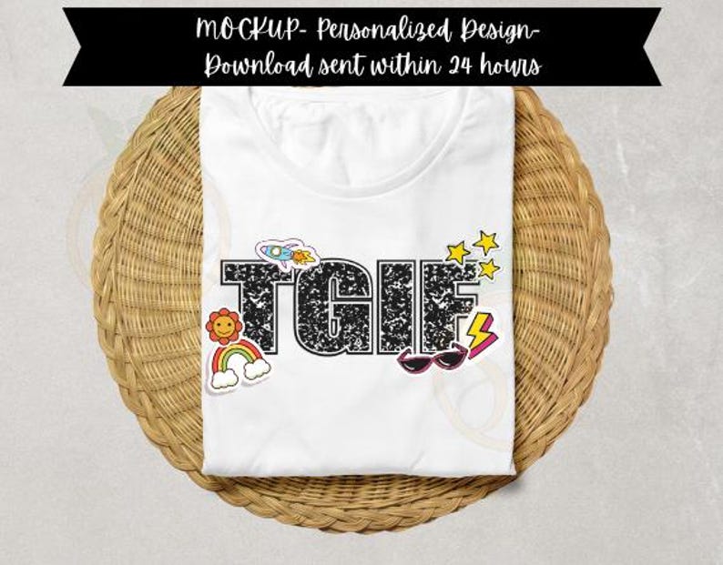 Instant Download | TGIF Composition Notebook Style Design | Thank God ...