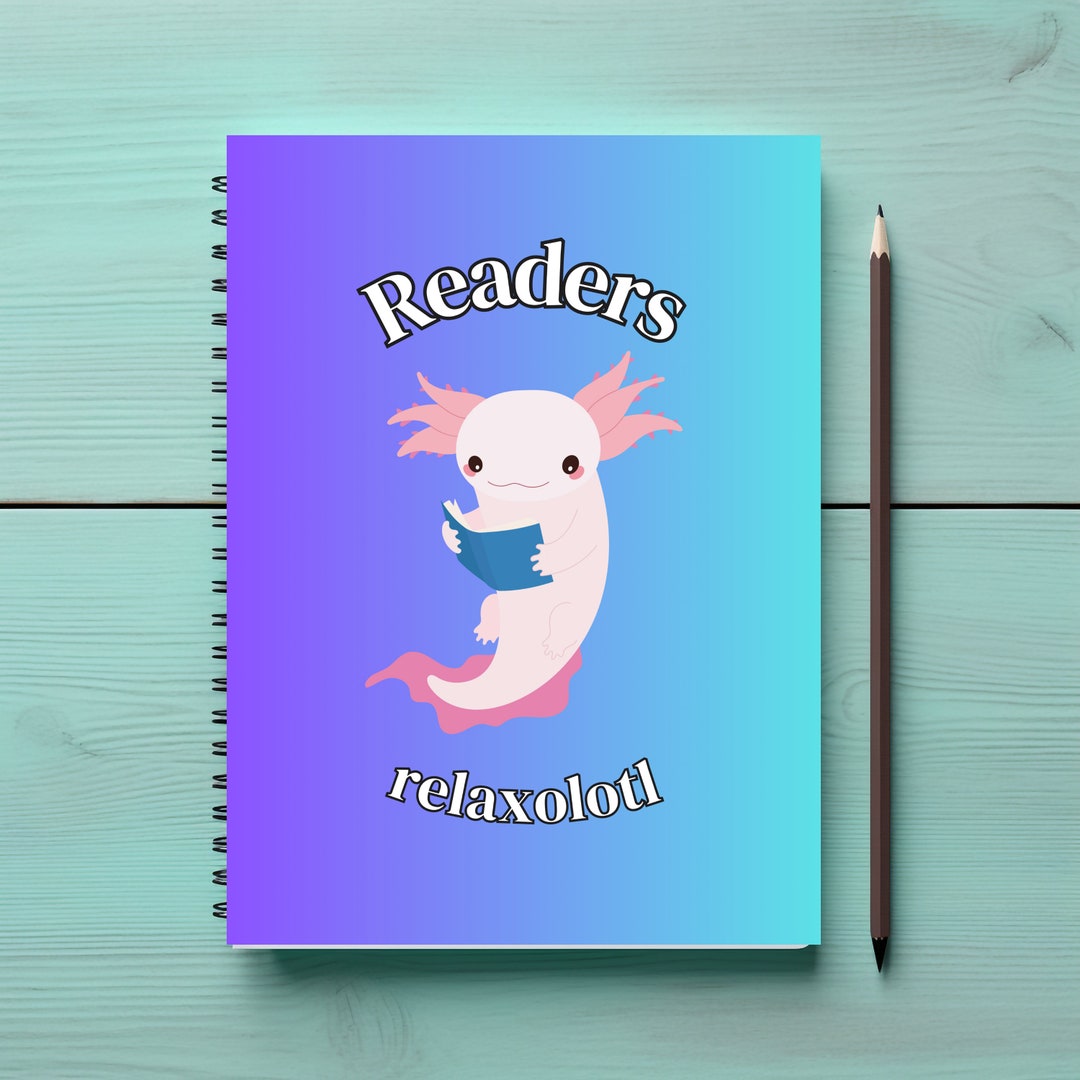 Funny Axolotl Journal, Axolotl Gift for Writer, Reading Journal ...